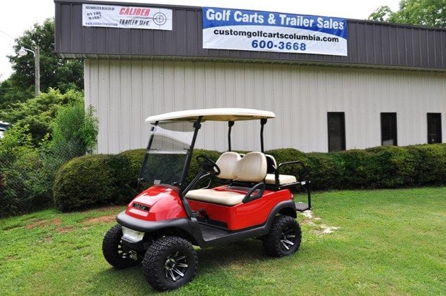 Red Club Car Precedent Lifted - Custom Golf Carts Columbia | Sales ...